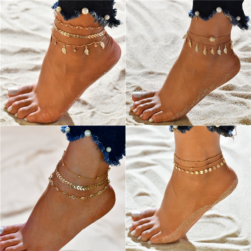 Bohemian Beads Ankle Bracelet Vintage Foot Jewelry Accessories | Coins ...