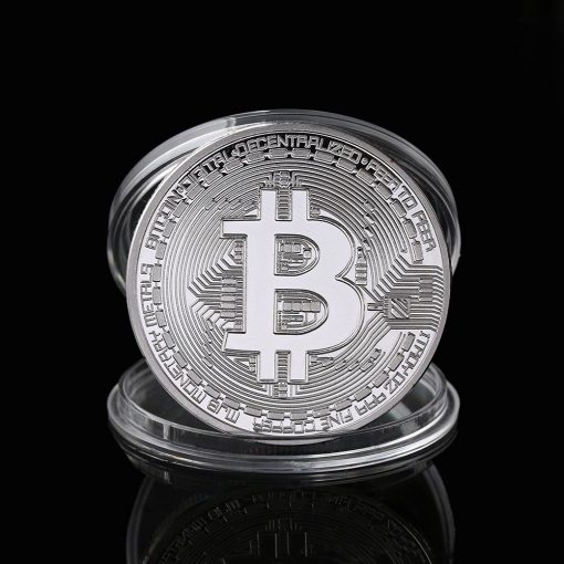 Gold Plated Bitcoin Coin Collectible BitCoin Art Collection Gold And ...