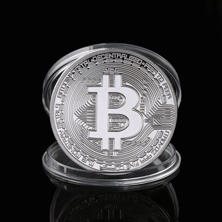 Gold Plated Bitcoin Coin Collectible BitCoin Art Collection Gold And ...