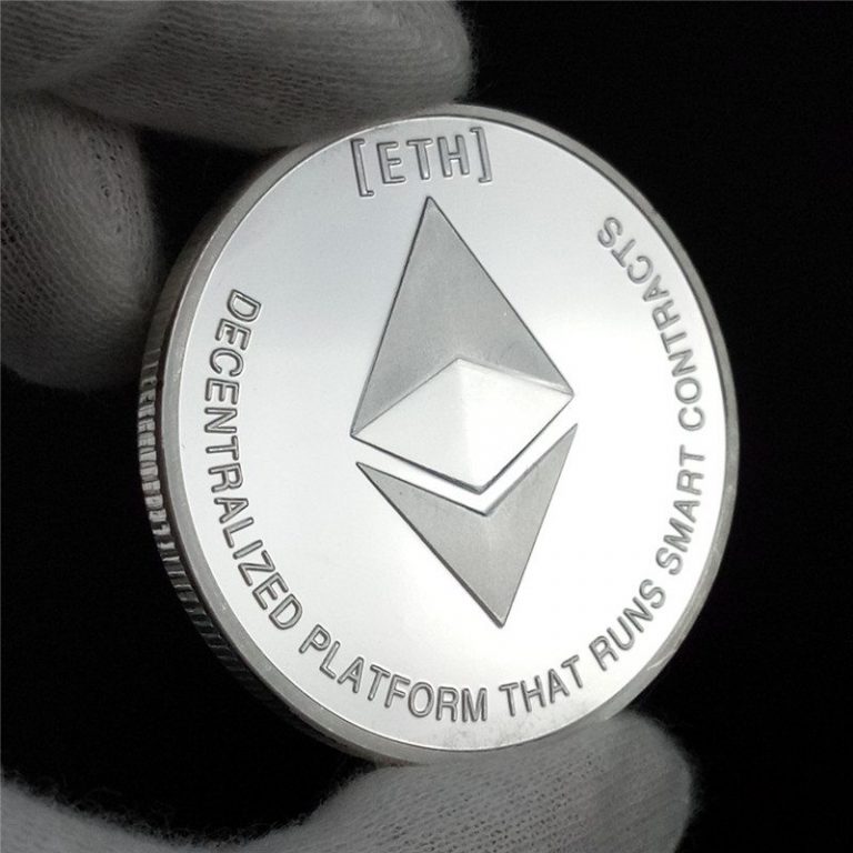 Ethereum Coin Silver Coating | Coins Shopy