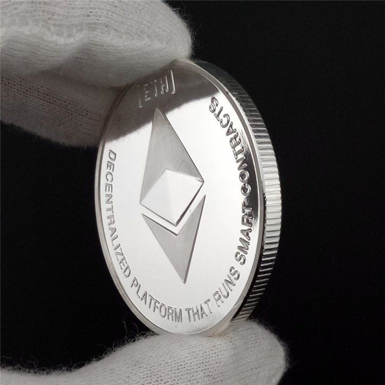 Ethereum Coin Silver Coating | Coins Shopy