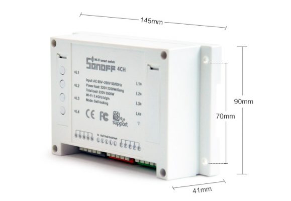 Sonoff 4ch Channel Remote Control Smart WiFI Switch Home Automation ...