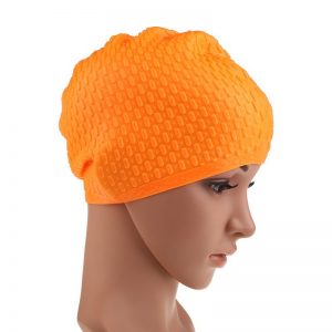Unisex Flexible Waterproof Silicone Swimming Cap Adult Waterdrop ...