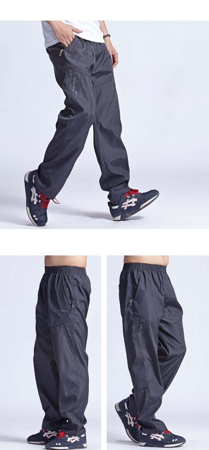 New Quickly Dry Breathable Exercise Pants Men Elastic Waist Men Active ...